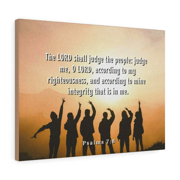 Express Your Love Gifts | Art | Scripture Sign Judge The People Psalms 78 Bible Verse Canvas ...
